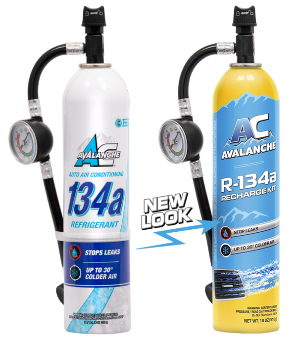 A/C Avalanche 18oz R-134a Recharge Kit with Pressure Gauge